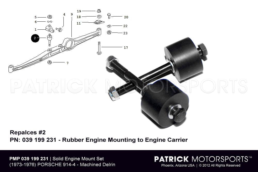 Engine Mount Set - Solid Type 914-4 (ENG 914 039 199 231 PMS) – PATRICK ...