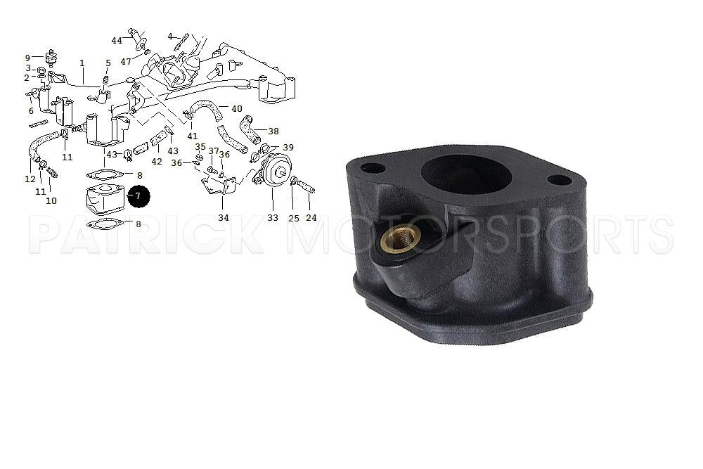 Engine Fuel Injector Block Flange Porsche 911 Turbo / 930 / 965 (ENG 9 ...