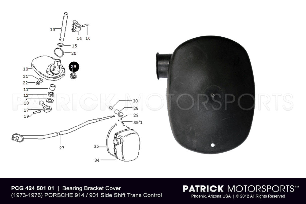 Bearing Bracket Cover (1973-1976) Porsche 914 / 901 Side Shift Transmi ...